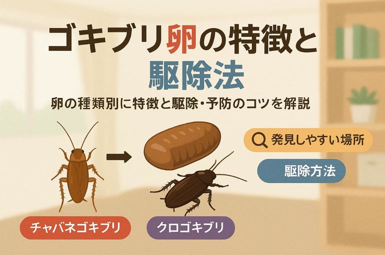 ゴキブリの卵は何匹生まれるのか？基礎知識から種類別の見た目と駆除方法を徹底解説